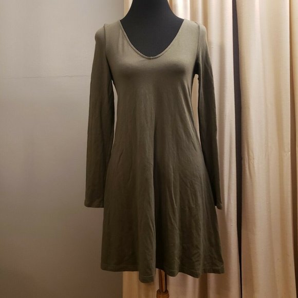 Express | Dresses | Express Green V Neck Dress Small | Poshmark